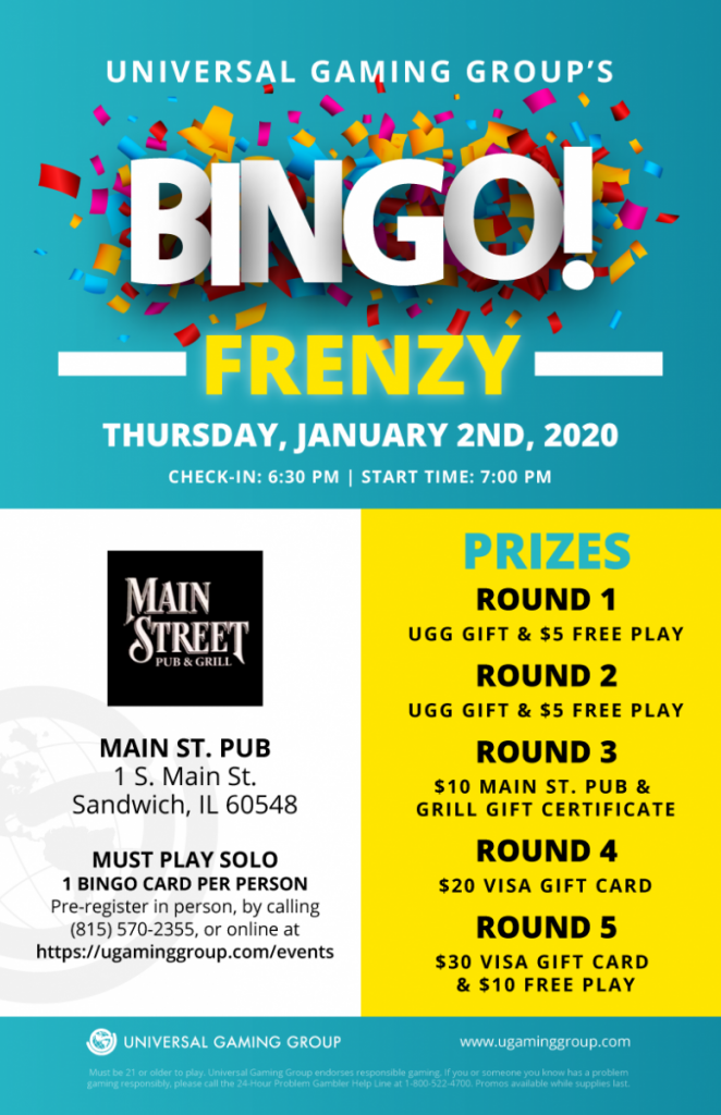 Bingo Frenzy Main St Pub Universal Gaming Group bingo-frenzy-main-st-pub-universal-gaming-group